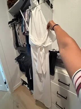 Lulus | Dresses | White Silky Slip Halter Dress | Poshmark